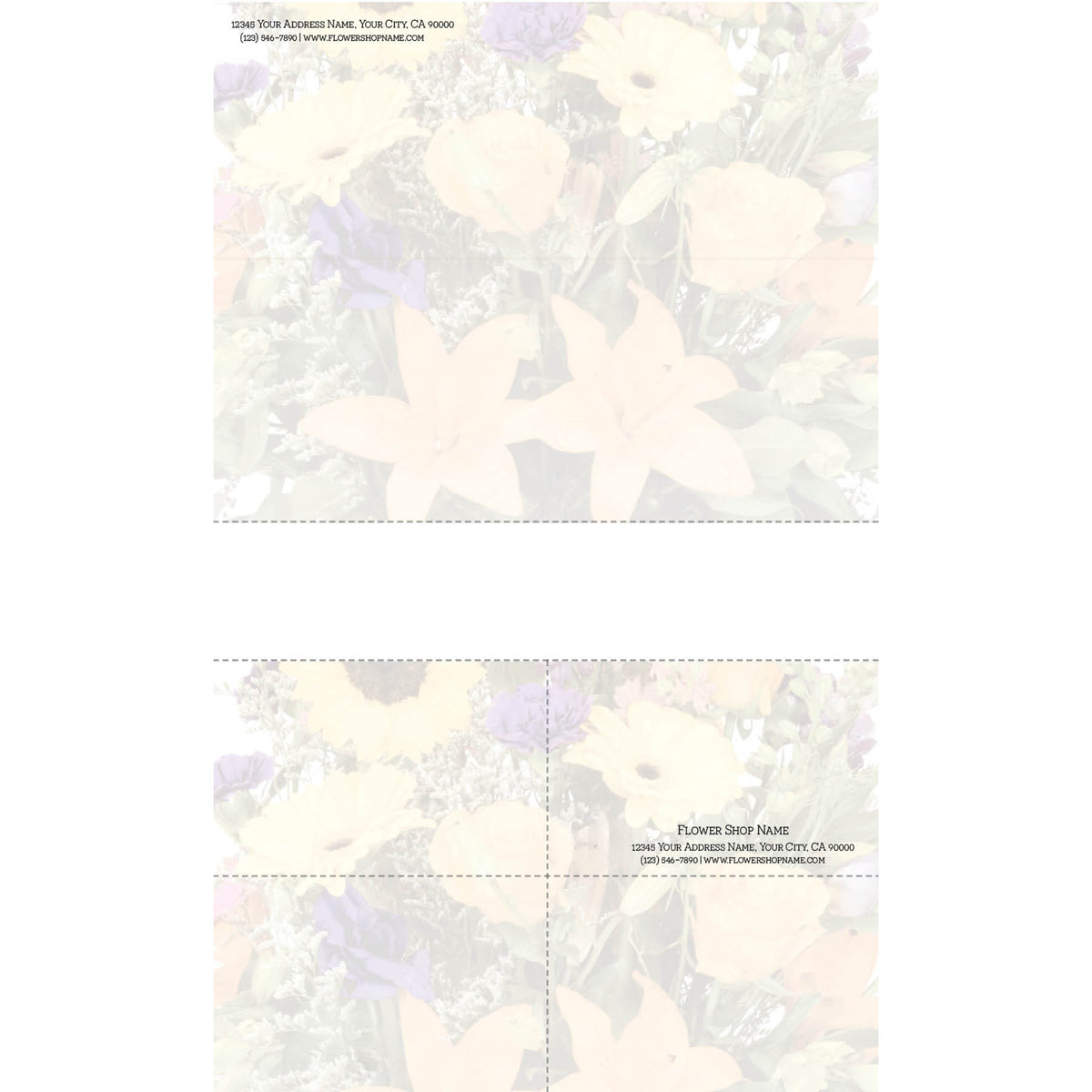 Order Entry Form, Floral Design – Meet My Florist