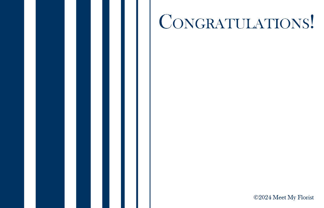 Congratulations - Dark Blue – Meet My Florist