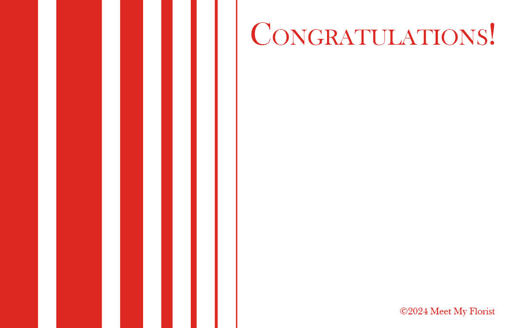 Congratulations - Bright Red – Meet My Florist